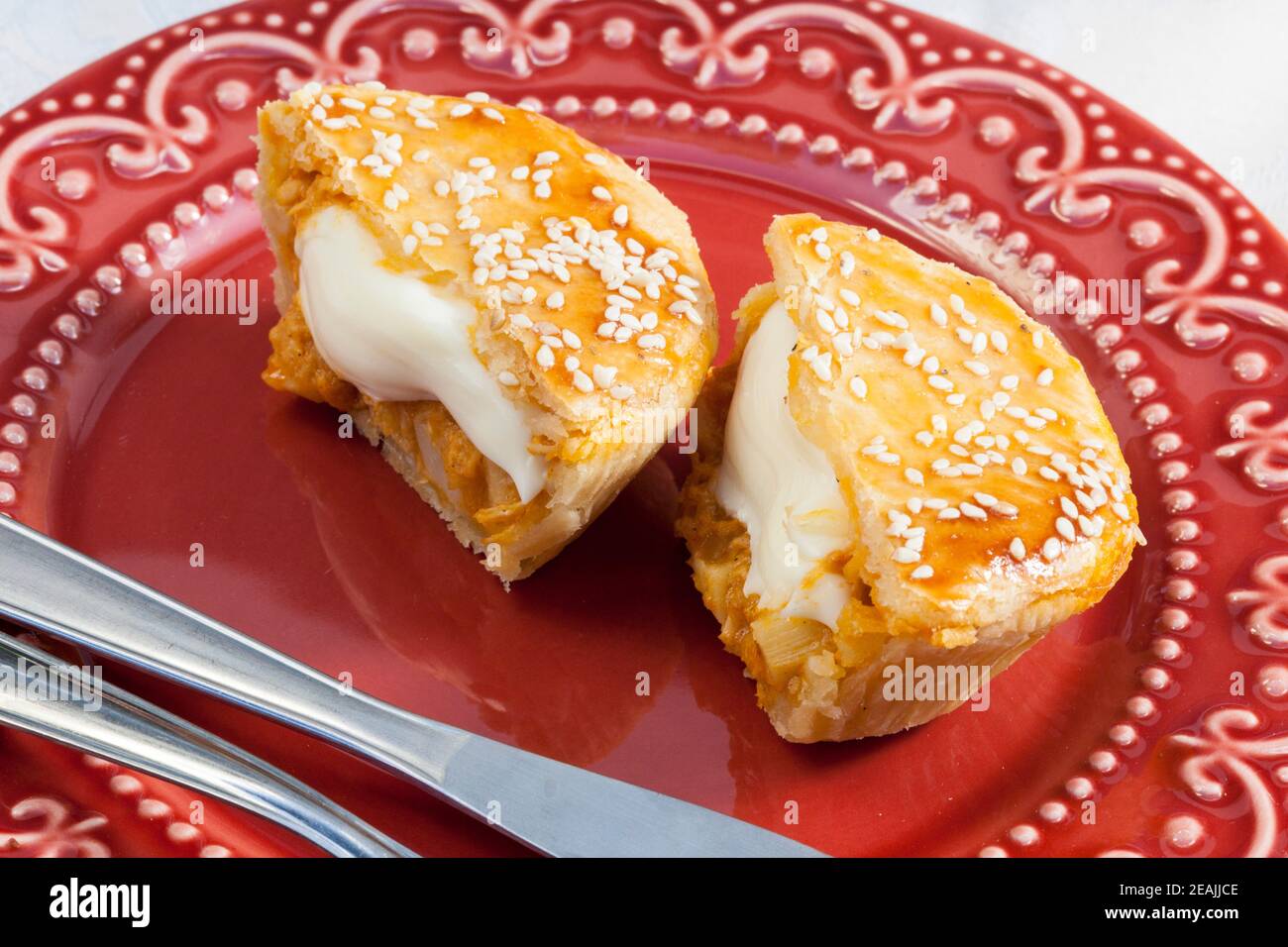 Empada, traditional Brazilian snack with Catupiry Stock Photo - Alamy