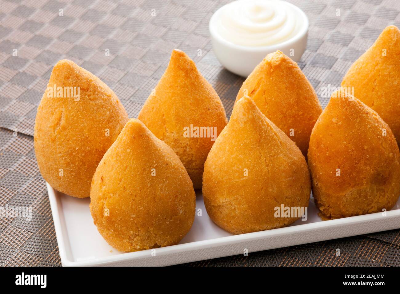 Coxinha of chicken, Brazilian snack Stock Photo - Alamy