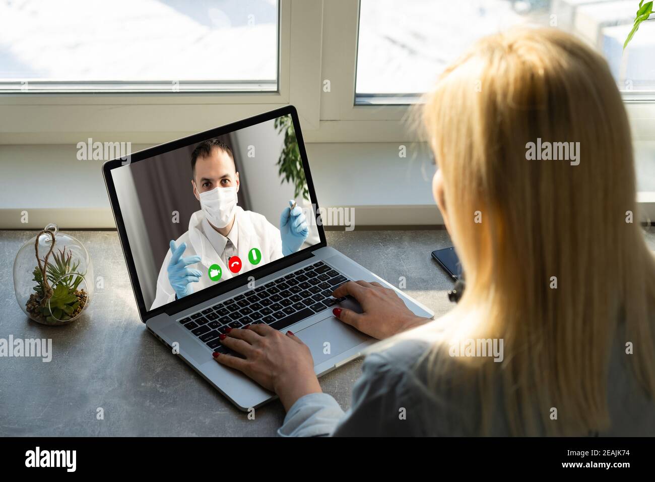 Video Conference Work Webinar Online At Home Stock Photo - Alamy