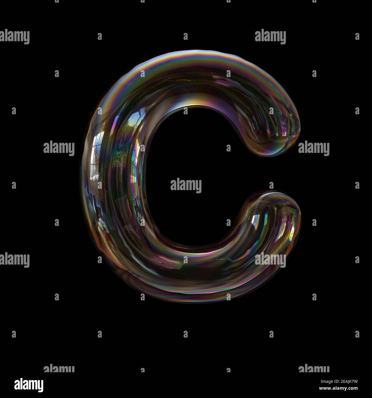 Soap bubble letter C - Capital 3d transparent font - childhood ...