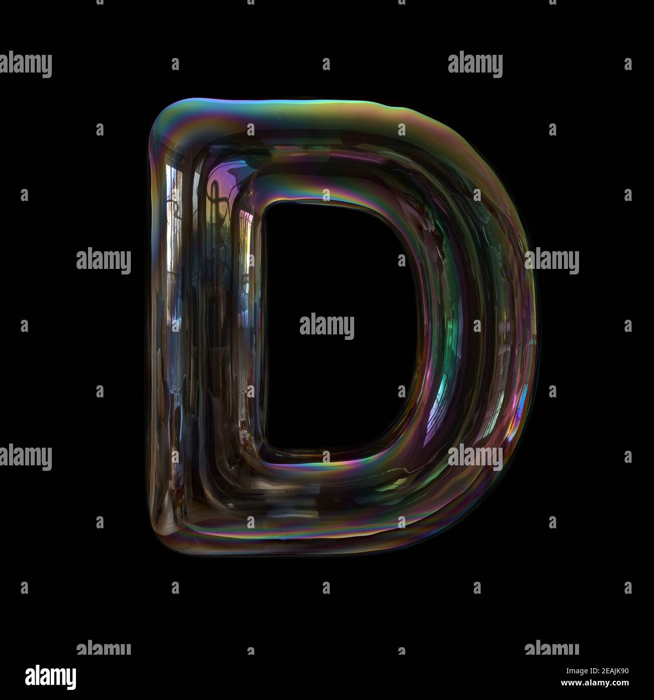 Soap bubble letter D - Capital 3d transparent font - childhood ...