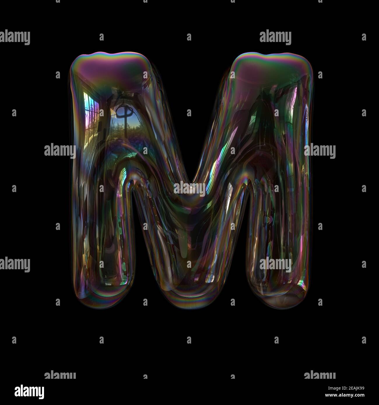 Soap bubble letter M - Capital 3d transparent font - childhood ...
