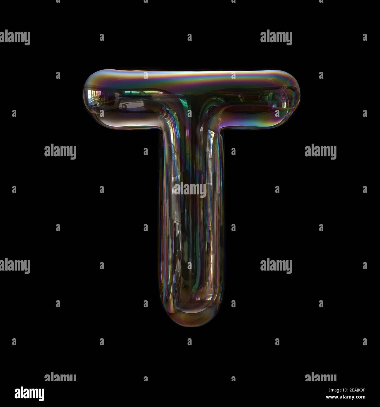 Soap bubble letter T - Uppercase 3d transparent font - childhood ...