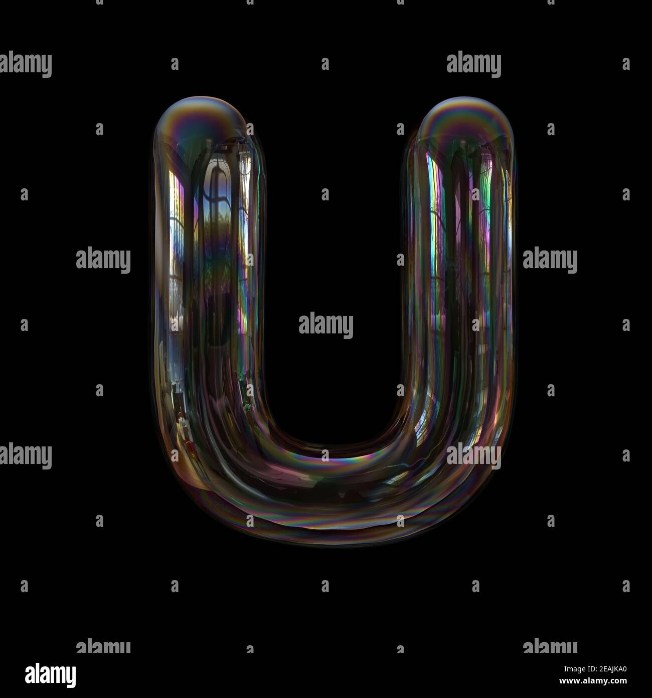 Soap bubble letter U - Capital 3d transparent font - childhood ...