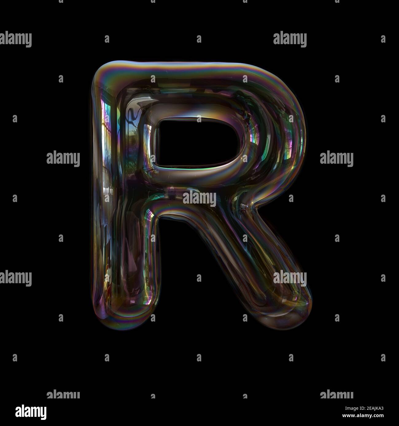Soap bubble letter R - Uppercase 3d transparent font - childhood ...