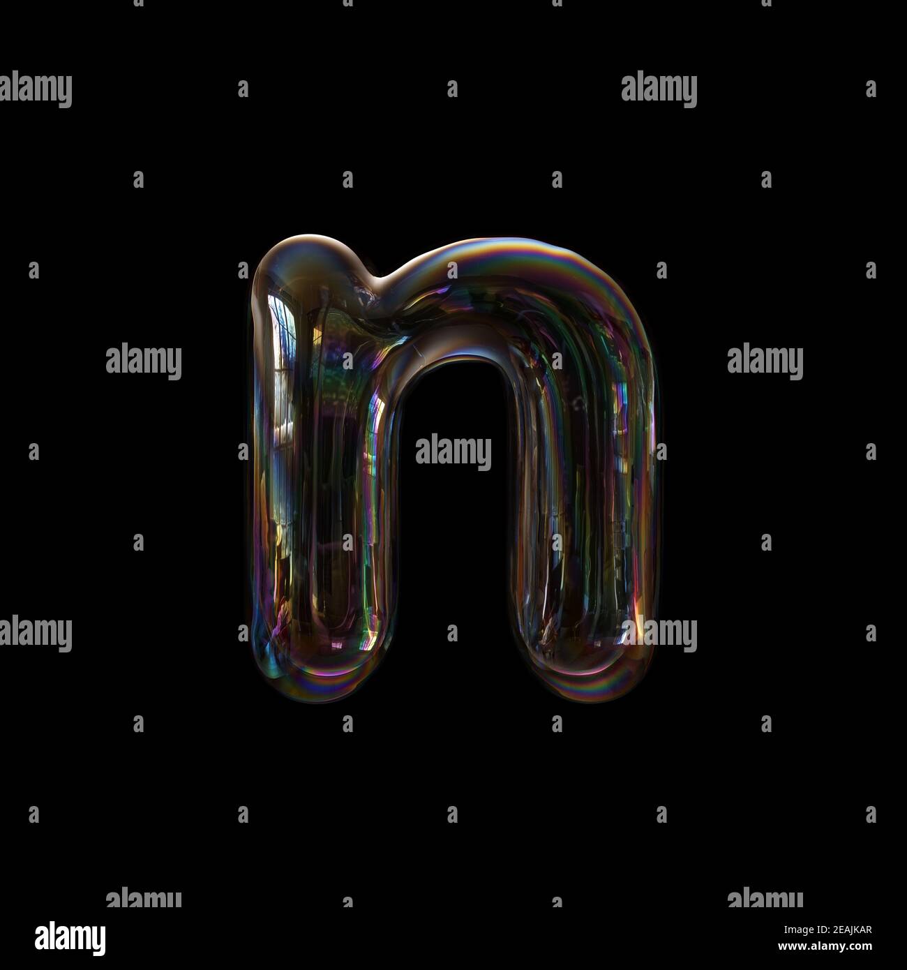 Soap bubble letter N - Lower-case 3d transparent font - childhood ...