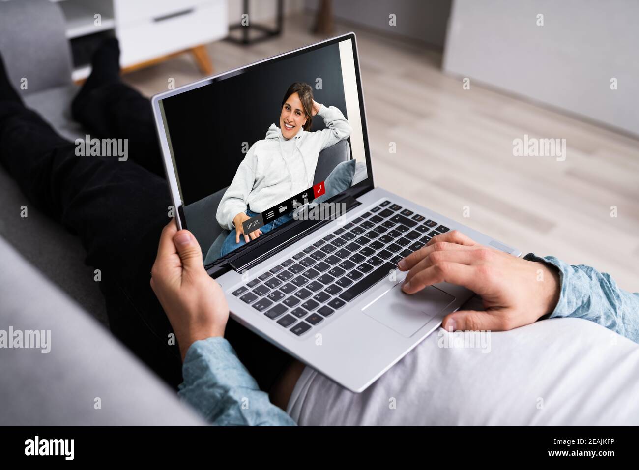 Video interview online conference internet hi-res stock photography and ...