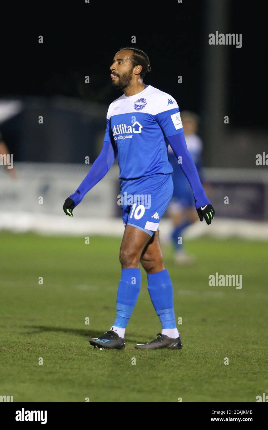 Eastleigh, UK. 09th Feb, 2021. during the National League game between ...