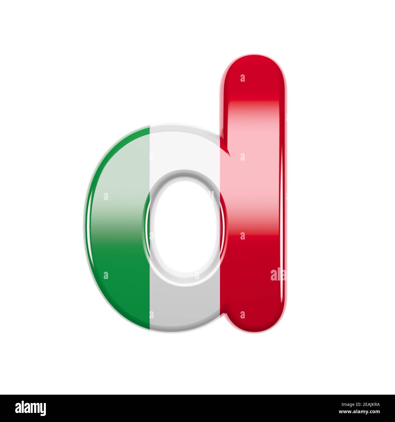 Italian letter D - Lowercase 3d Italy flag font - Suitable for Italy ...