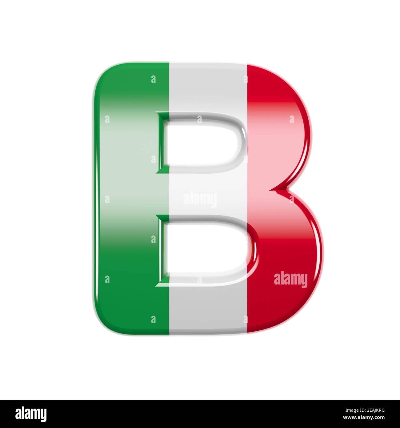 Italian letter B - Capital 3d Italy flag font - suitable for Italy ...