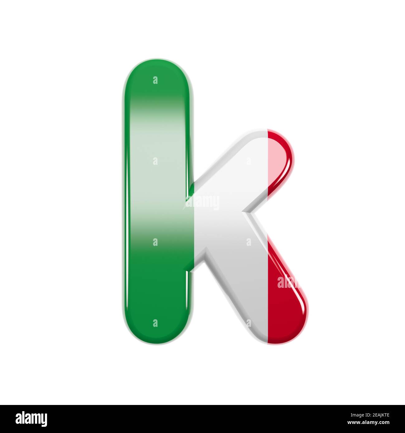 Italian letter K - Small 3d Italy flag font - Suitable for Italy ...