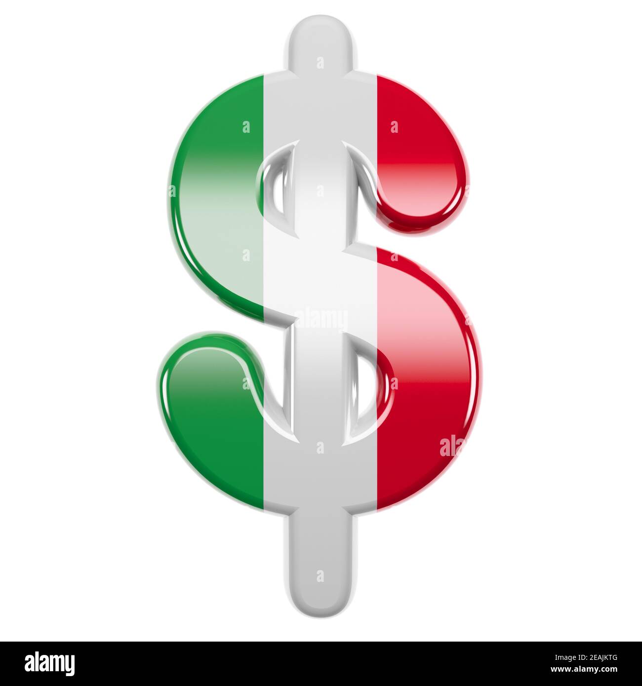 Italian dollar currency sign - Business 3d Italy flag symbol - Suitable ...