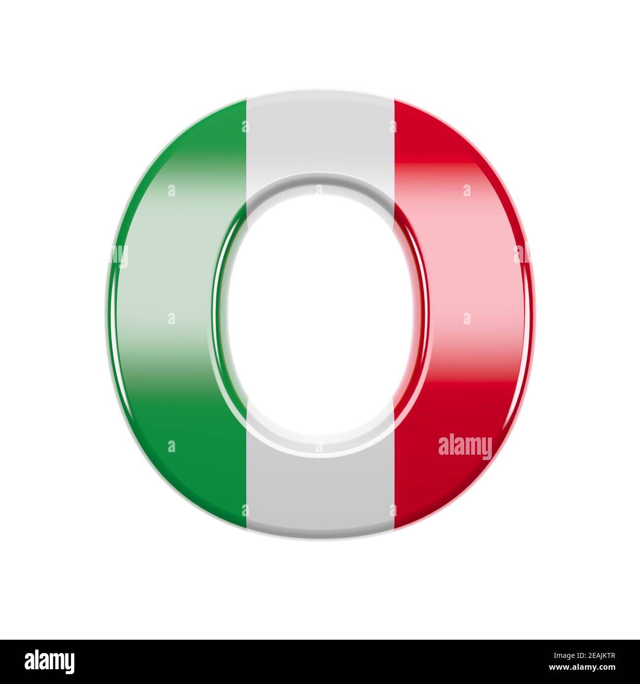 Italian letter O - Large 3d Italy flag font - suitable for Italy ...