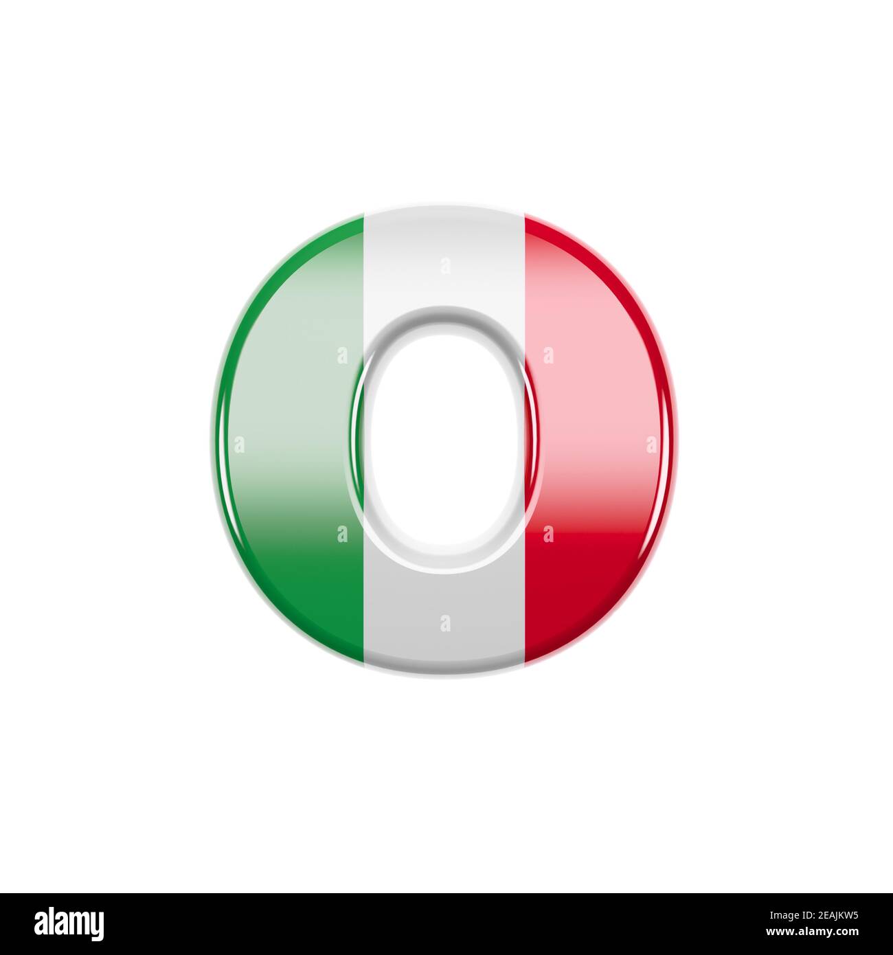 Italian letter O - Small 3d Italy flag font - Suitable for Italy ...