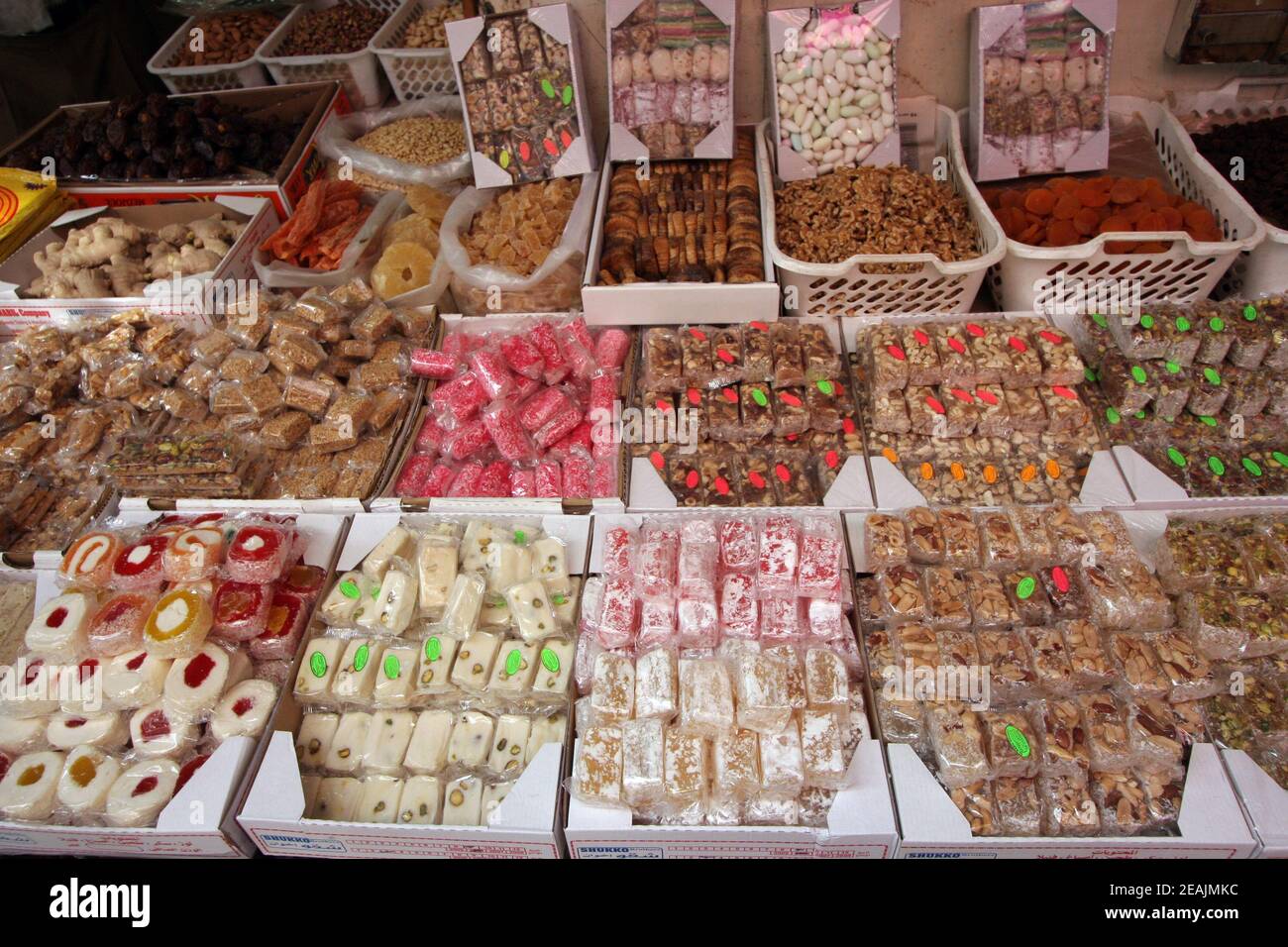 Candy shop in the souq of the Muslim Quarter in the Old City of ...
