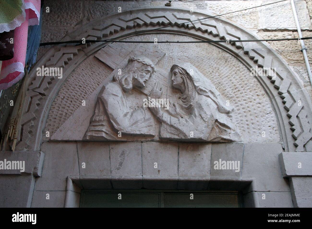 Via Dolorosa, 4th Stations of the Cross in Jerusalem, Israel Stock ...