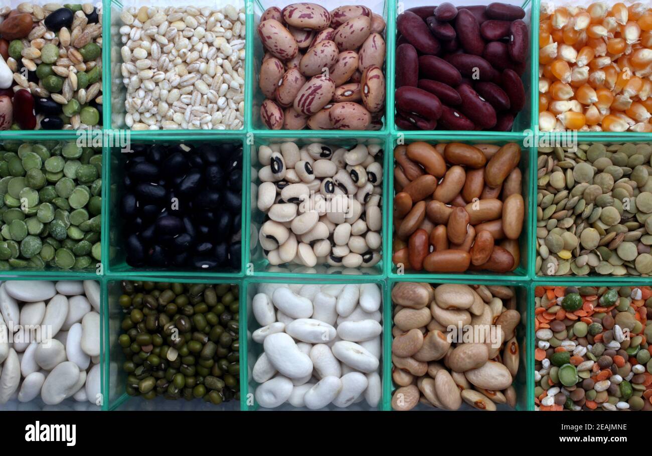 Various beans grains close hi-res stock photography and images - Alamy