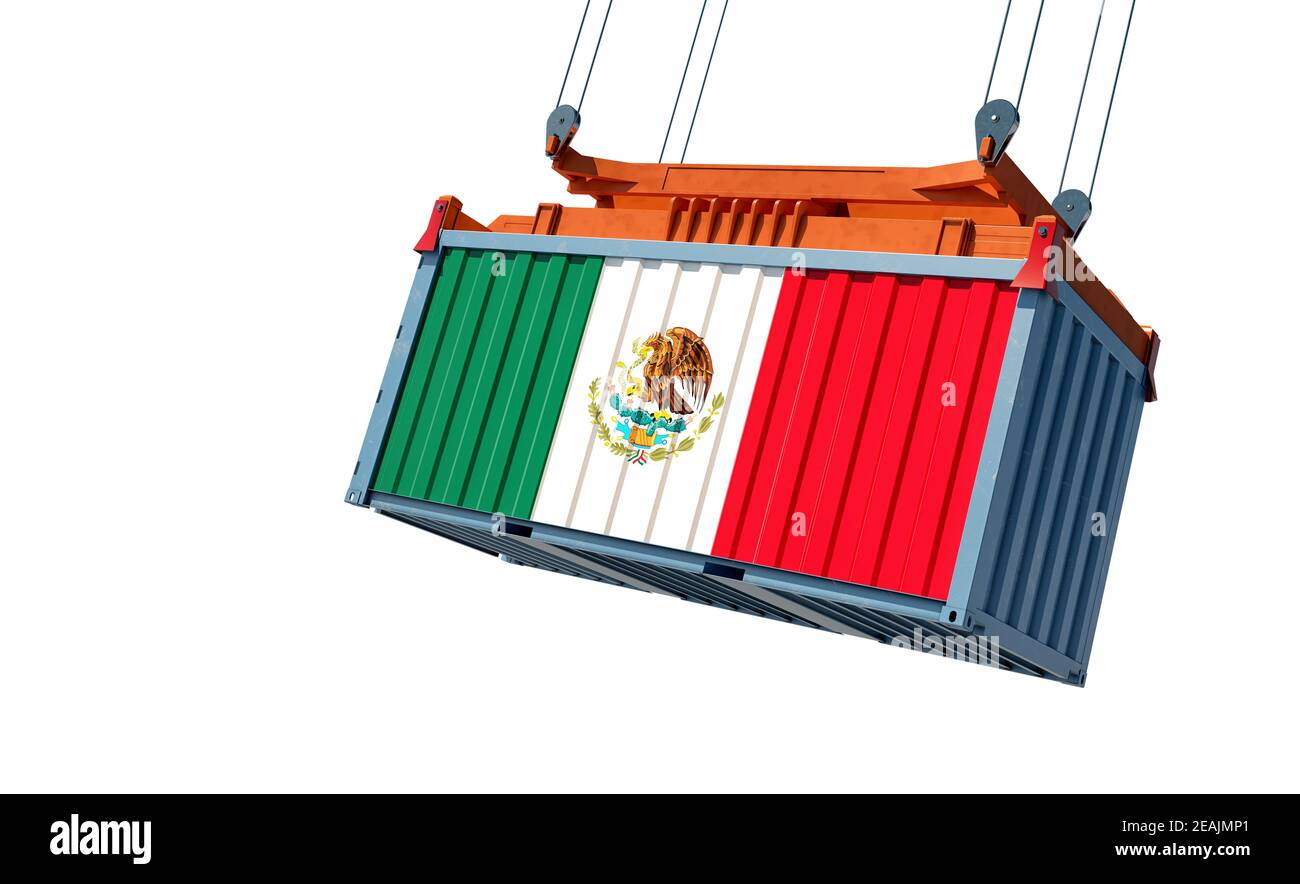 Shipping container mexico Cut Out Stock Images & Pictures - Alamy