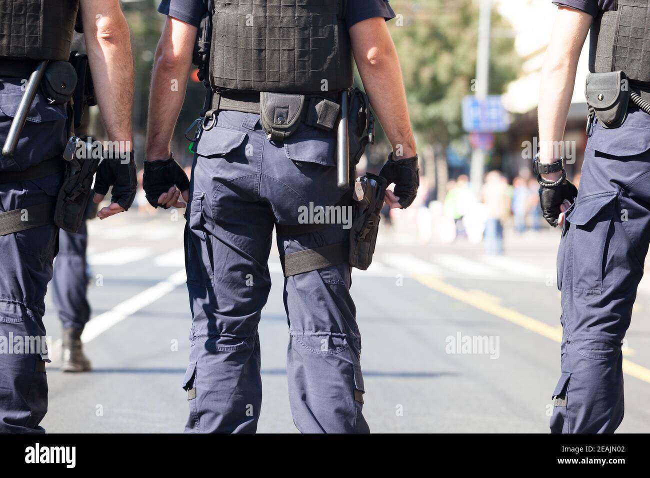 Special police forces on duty during street protest Stock Photo - Alamy