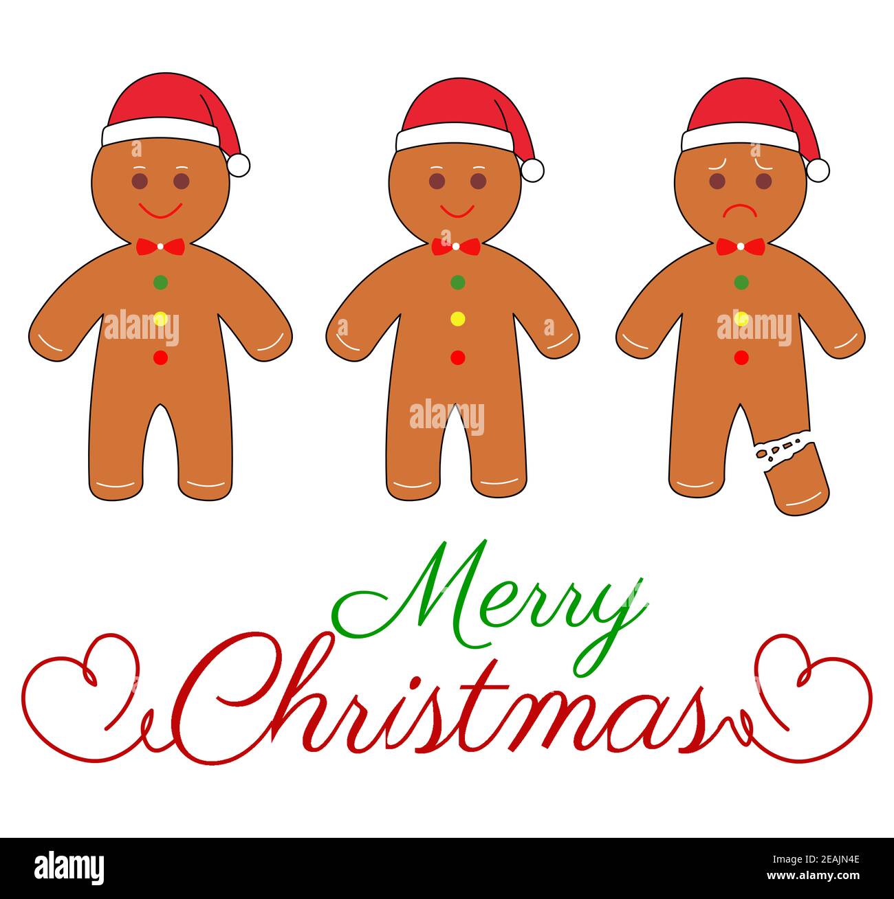 Gingerbread man cartoon funny Cut Out Stock Images & Pictures - Alamy