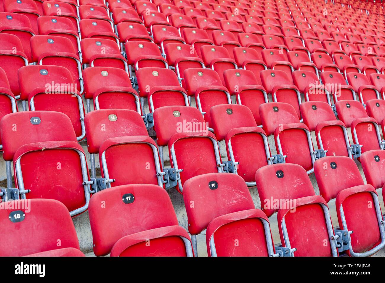 Red seating pattern football stadium hi-res stock photography and ...