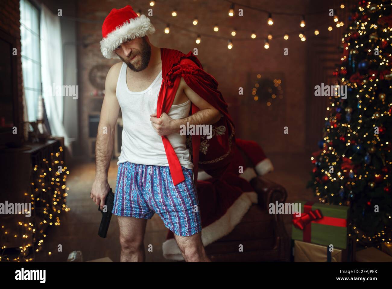 Bad santa claus hi-res stock photography and images - Alamy