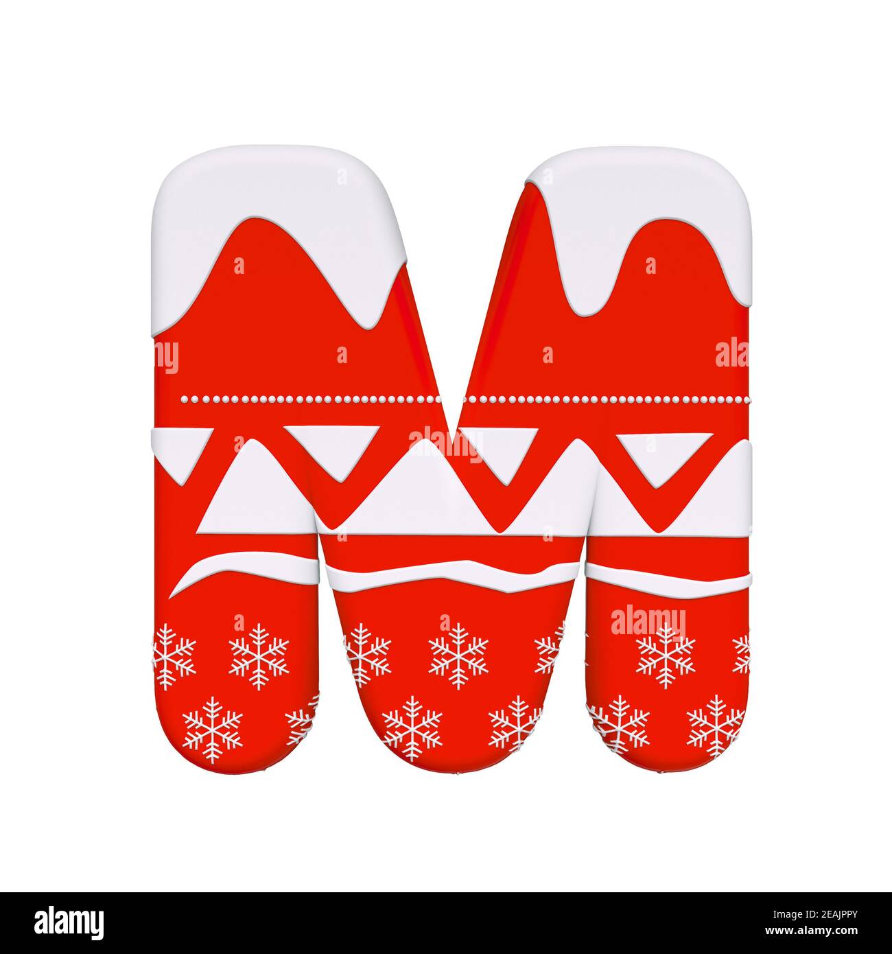 Christmas letter M - Capital 3d Xmas font - suitable for Celebration ...