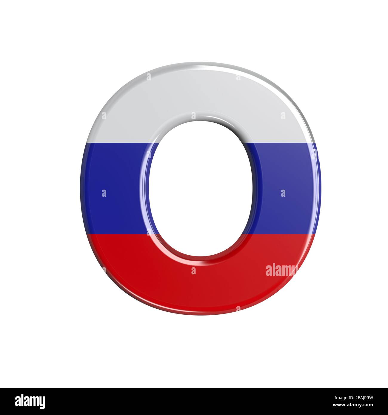Russia letter O - Large 3d russian flag font - suitable for Russia ...