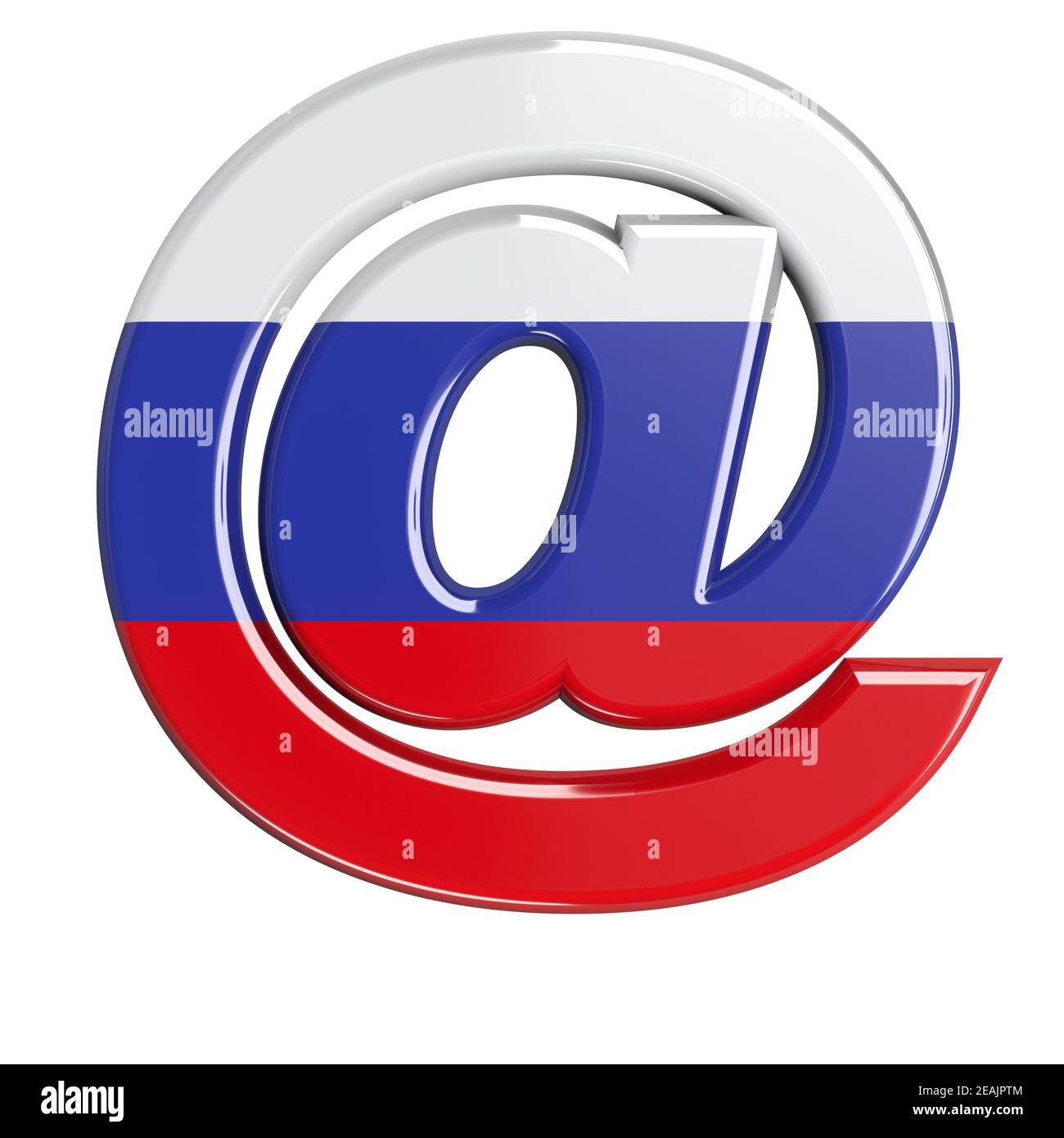 Russia email sign - 3d at sign russian flag symbol - Suitable for ...