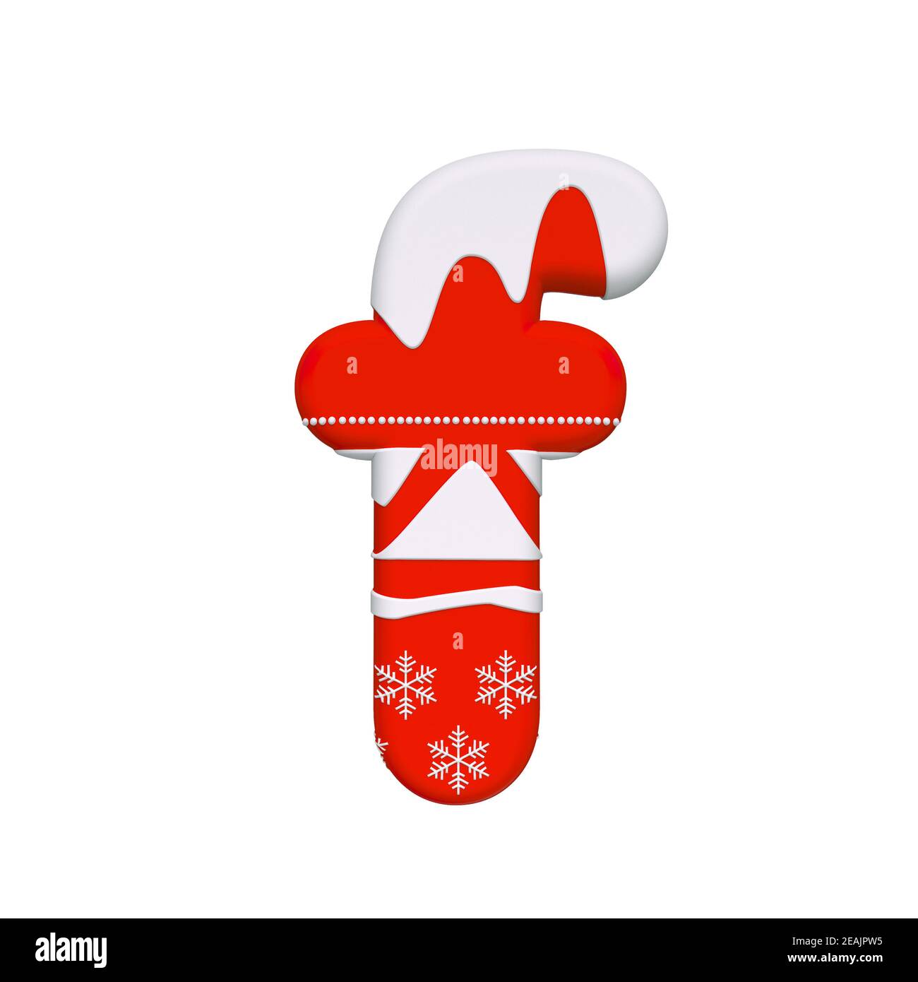 Christmas letter F - Small 3d Xmas font - Suitable for Celebration ...