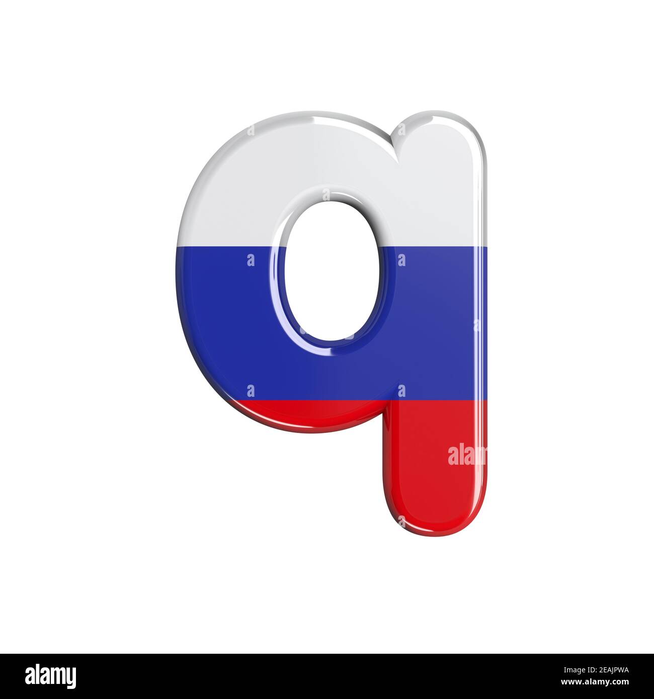 Russia letter Q - Lower-case 3d russian flag font - Suitable for Russia ...