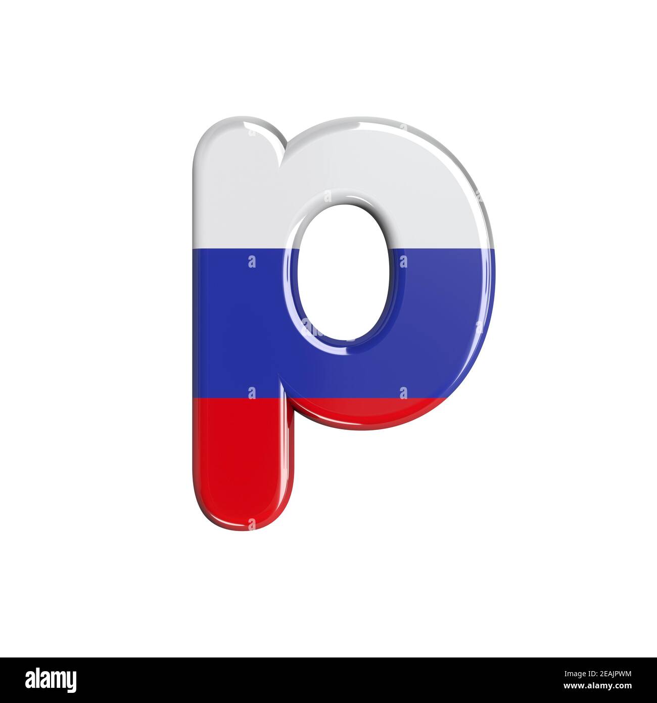 Russia letter P - Lowercase 3d russian flag font - Suitable for Russia ...