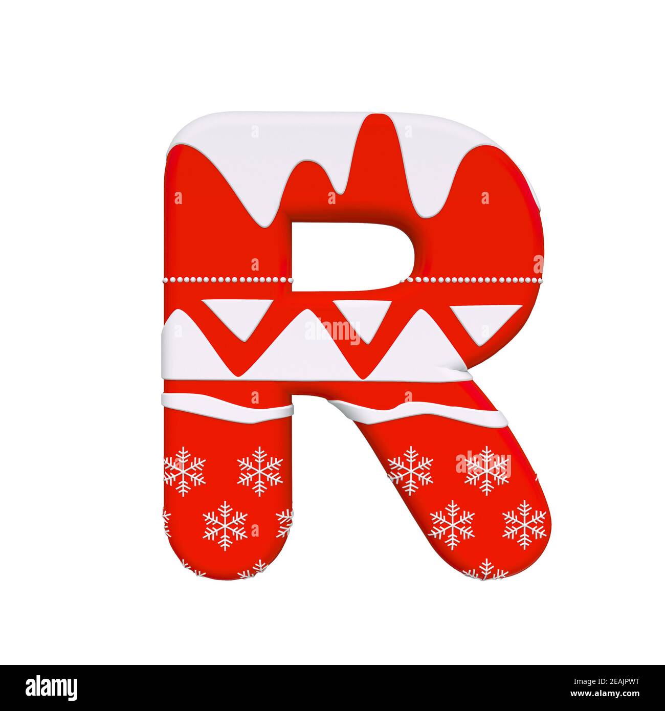 Christmas letter R - Uppercase 3d Xmas font - suitable for Celebration ...