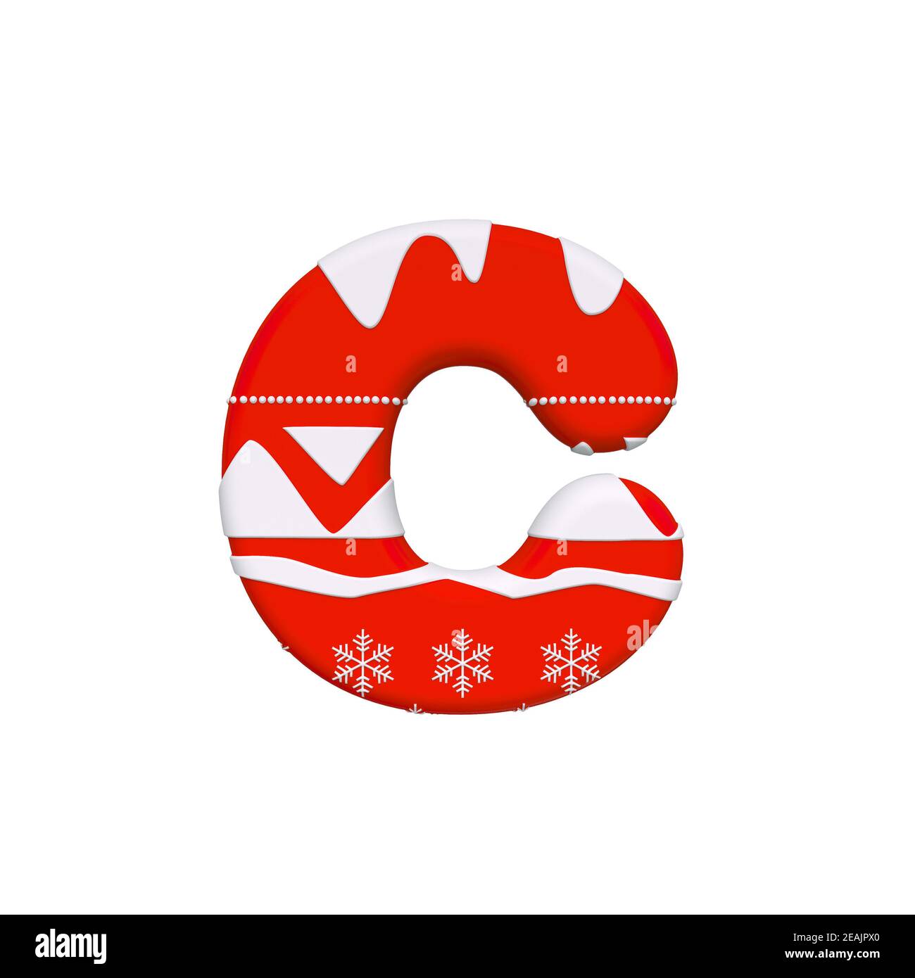 Christmas letter C - Lowercase 3d Xmas font - Suitable for Celebration ...