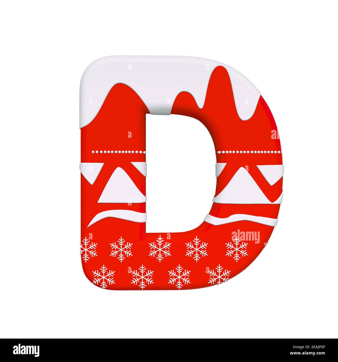 Christmas letter D - Capital 3d Xmas font - suitable for Celebration ...