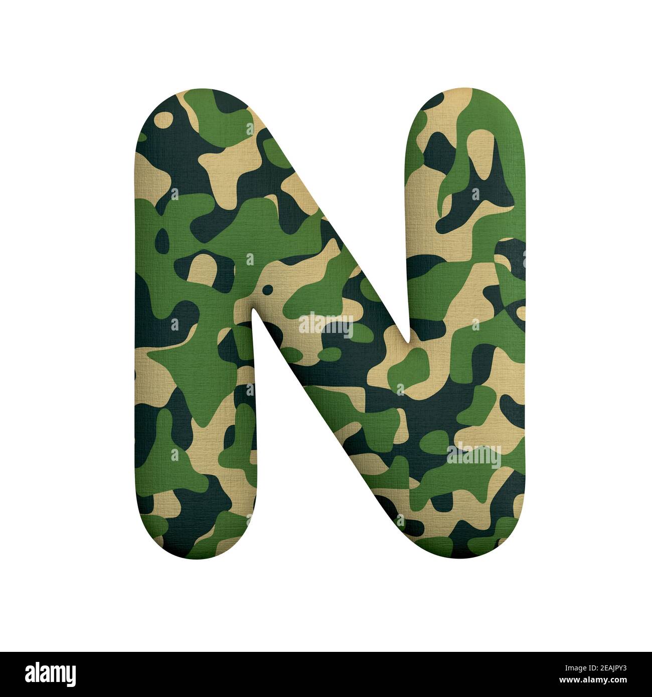 Army letter N - Capital 3d Camo font - suitable for Army, war or ...