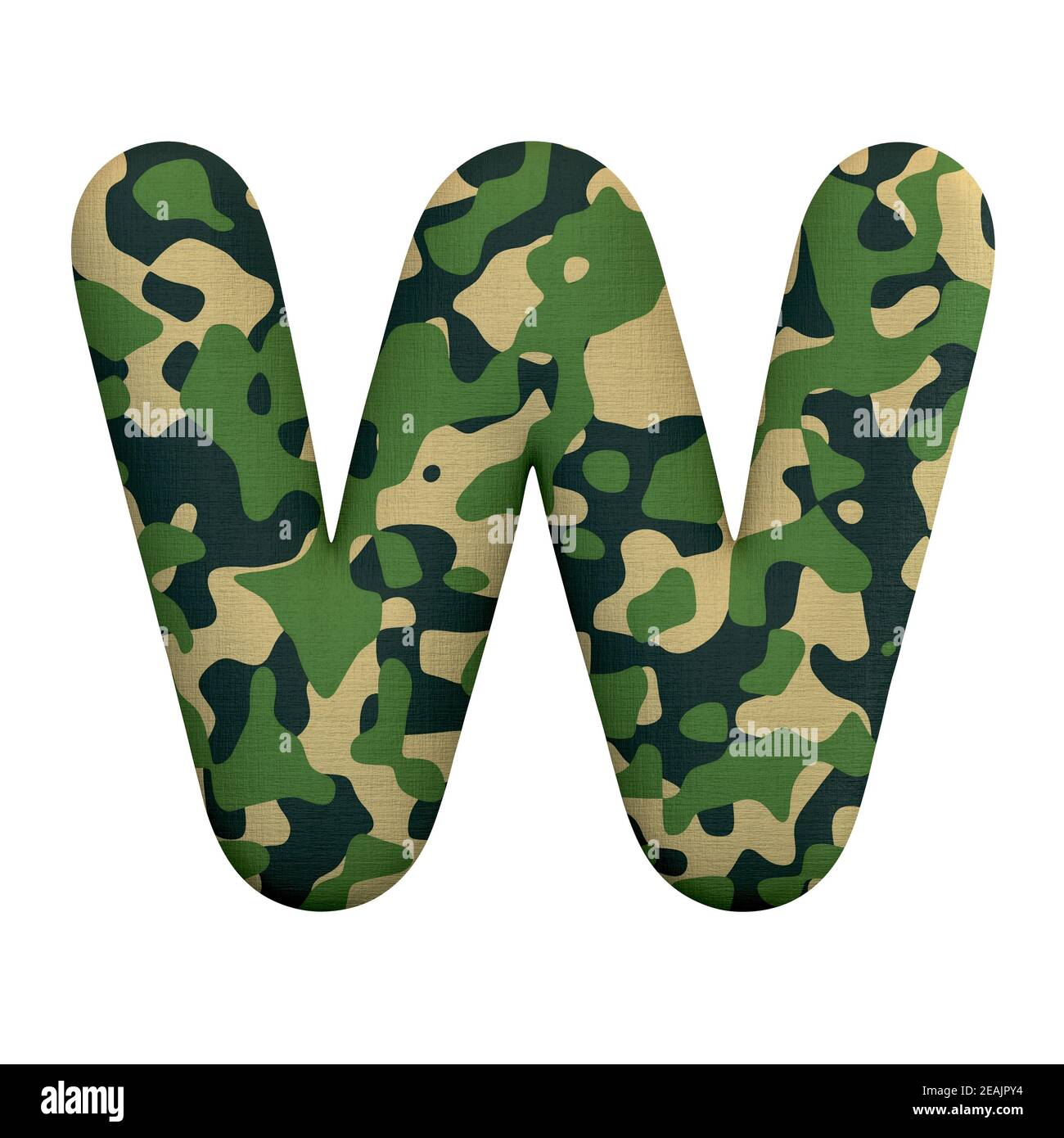 Army letter W - Capital 3d Camo font - suitable for Army, war or ...