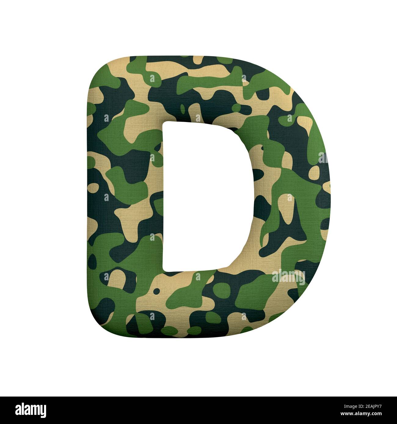 Army letter D - Capital 3d Camo font - suitable for Army, war or ...