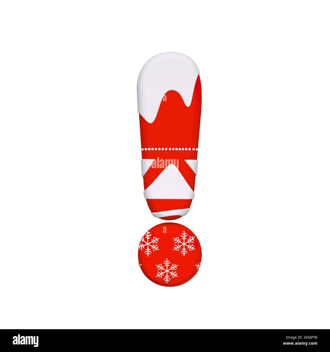 Christmas exclamation point - 3d Xmas symbol - Suitable for Celebration ...