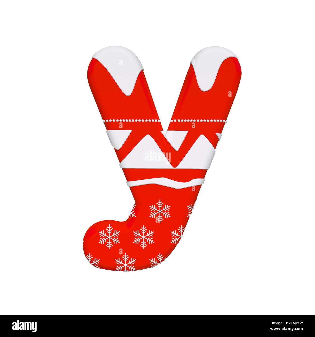 Christmas letter Y - Small 3d Xmas font - Suitable for Celebration ...