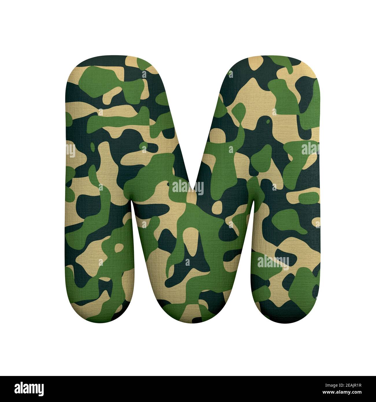 Army letter M - Capital 3d Camo font - suitable for Army, war or ...