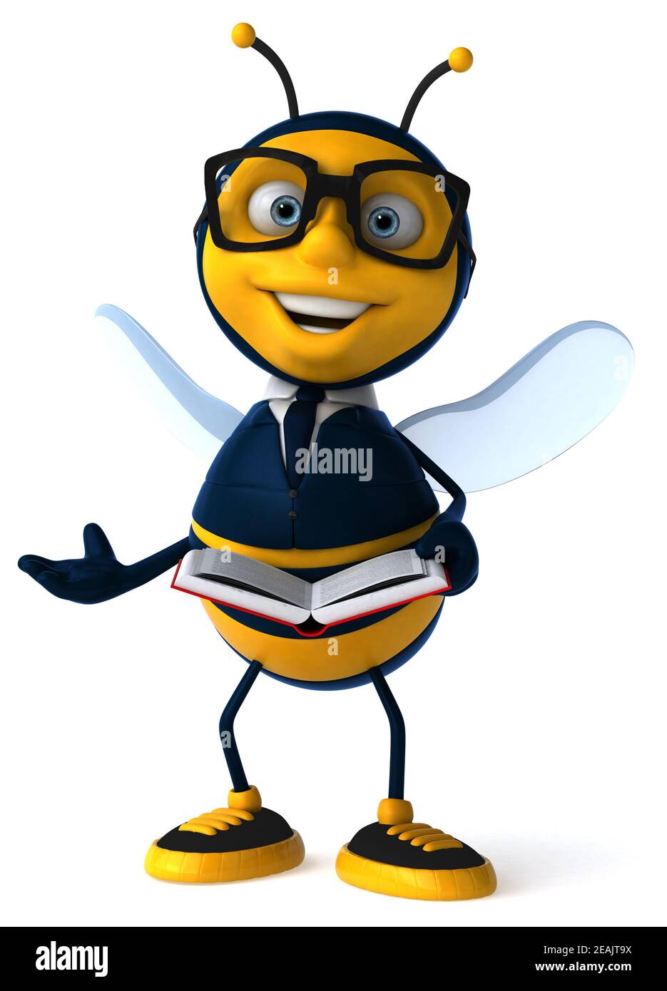 3D Illustration of a business bee Stock Photo - Alamy