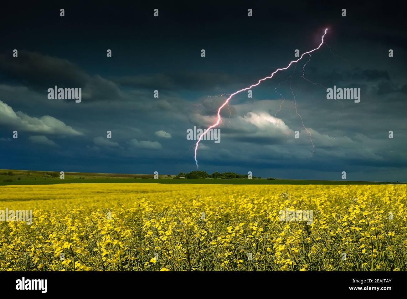 Lightning in the fields Stock Photo - Alamy