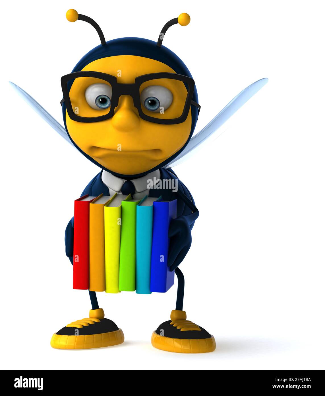 3D Illustration of a business bee Stock Photo - Alamy
