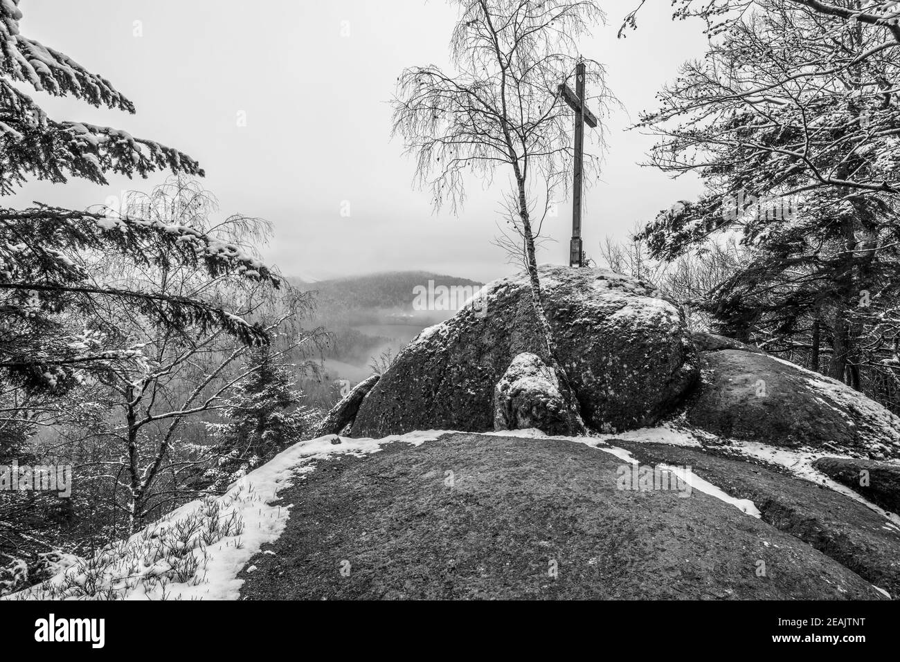 Spiritual stone - summit cross and viewing platform of the Panorama ...