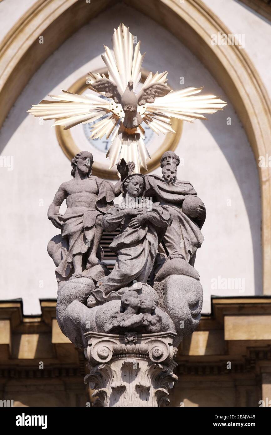 Pillar of Holy Trinity in Ljubljana, Slovenia Stock Photo - Alamy