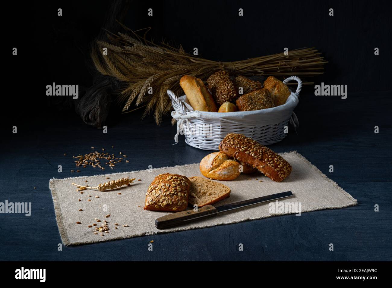 Delicious and crispy breakfast rolls Stock Photo - Alamy