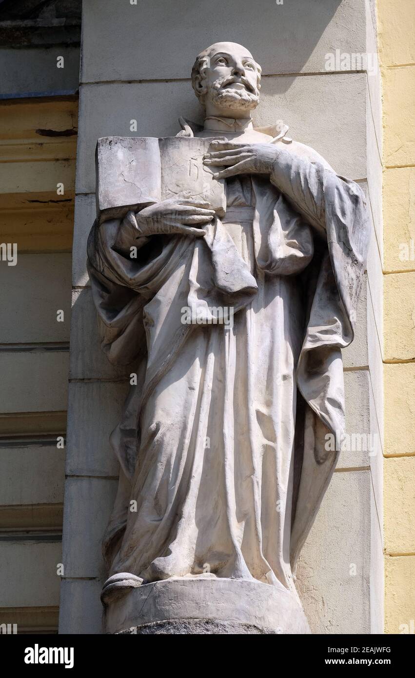 Saint Ignatius of Loyola on the portal of Saint James church in ...