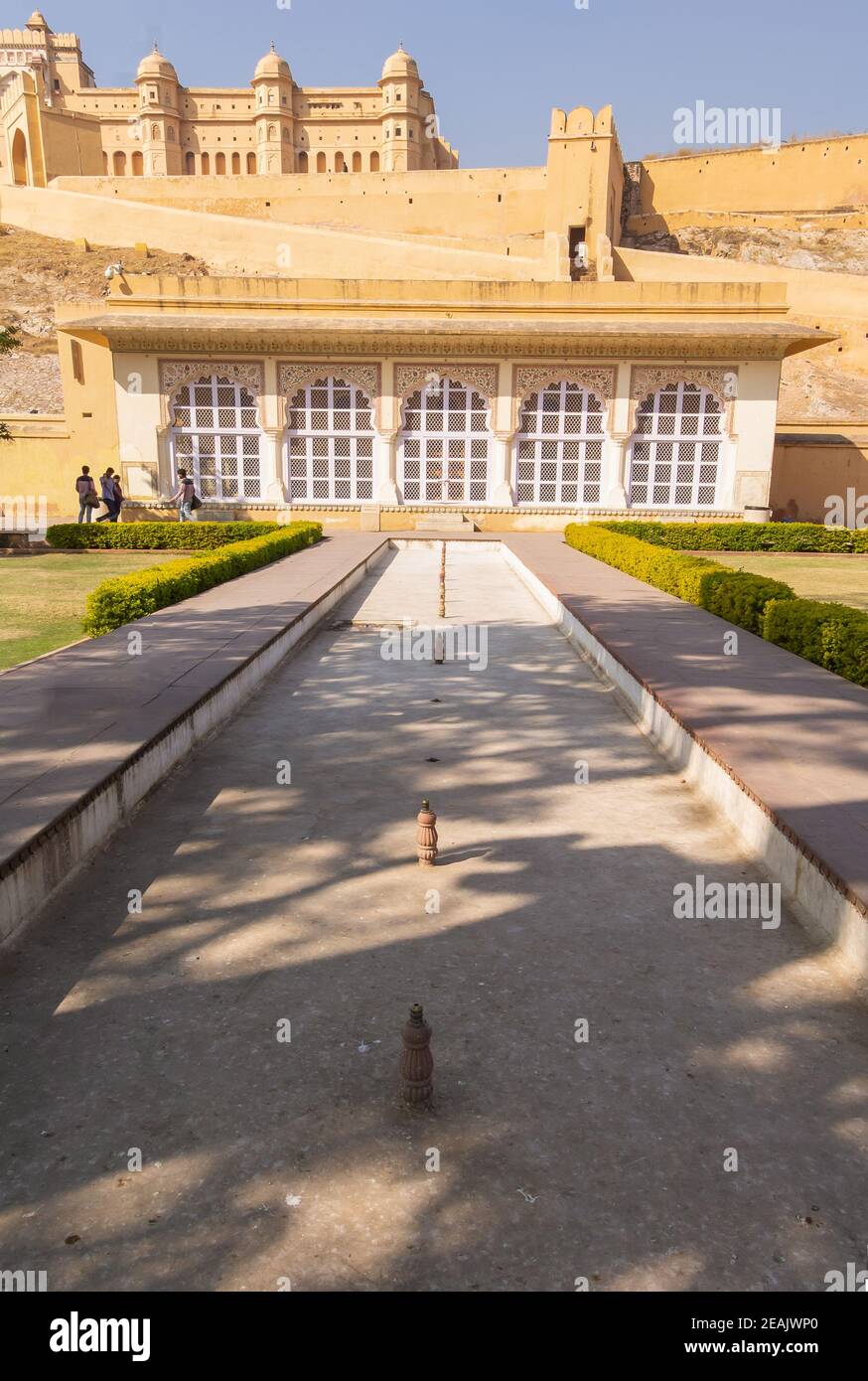 Internal View Of Dil Aram Bagh On The Entry In Amer Fort Stock Photo ...