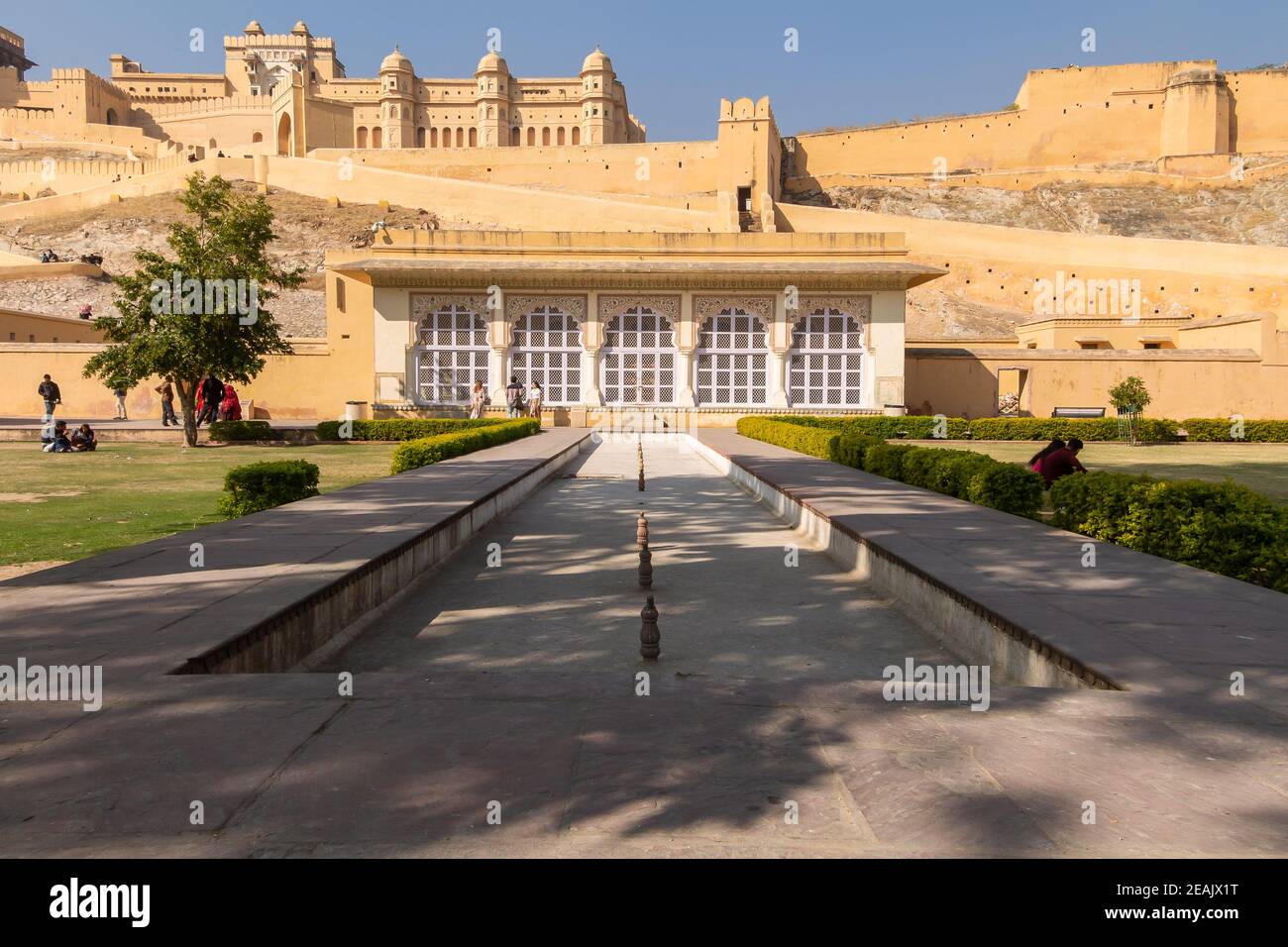 Intenal Horizontal View Of Dil Aram Bagh On The Entry In Amer Fort ...